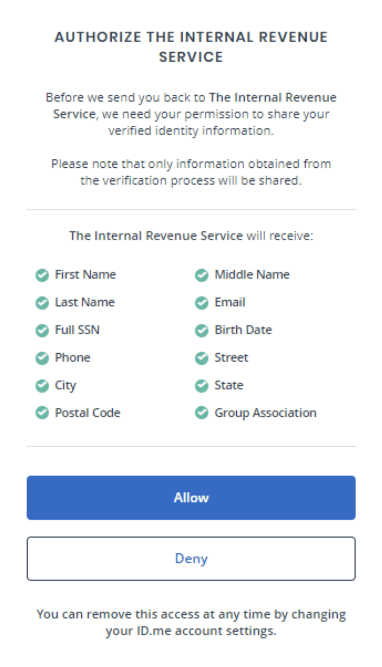 Creating an IRS Account