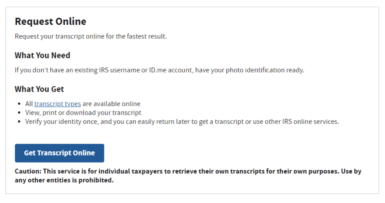 Creating an IRS Account